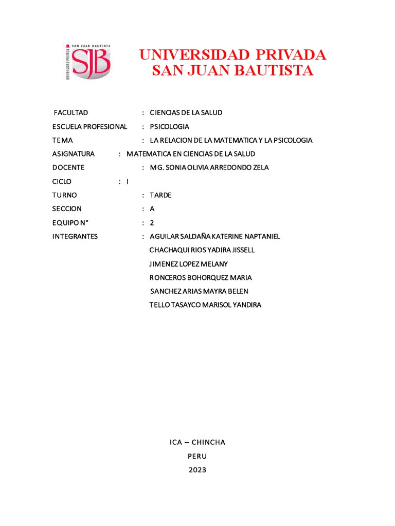 Tarea de Matematicas | PDF | Conjunto (Matemáticas) | Matemáticas