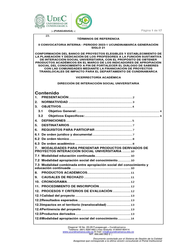 Convocatoria Isu 2023-04-17 | PDF