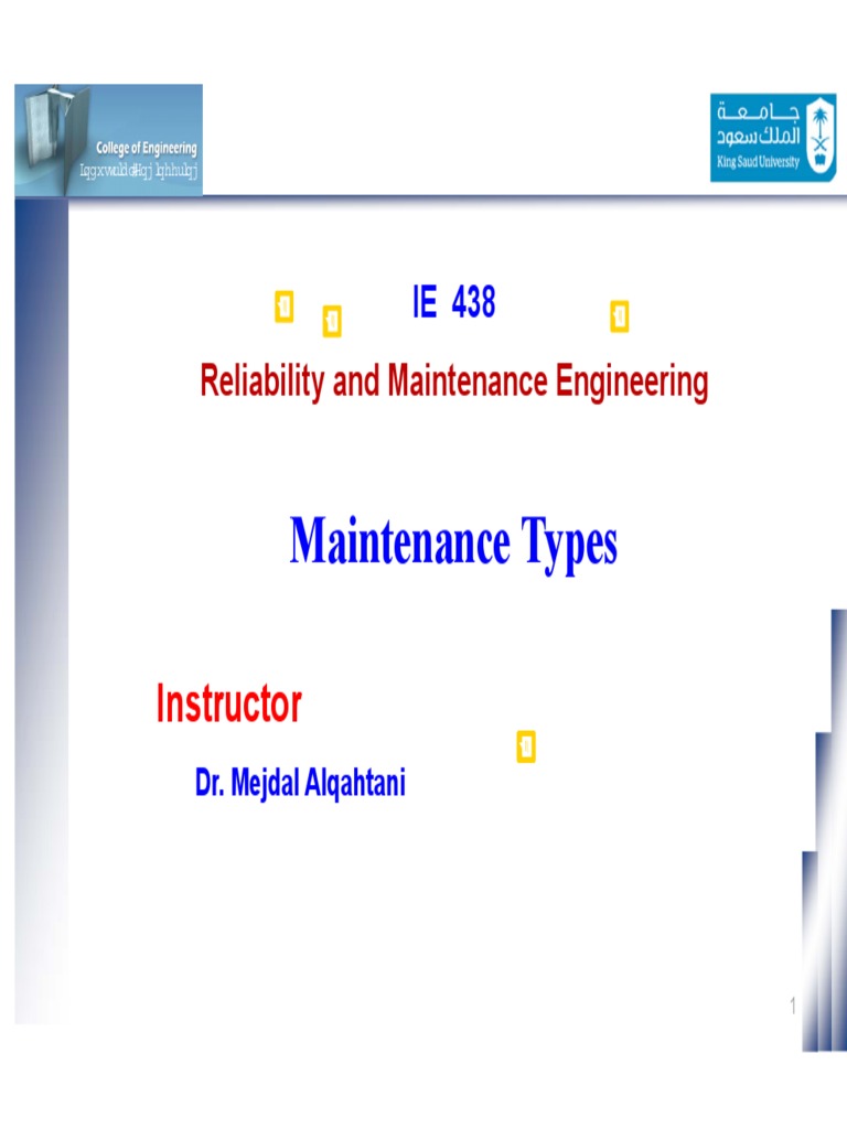 Types of Maintenance in Engineering | PDF | Mechanical Engineering ...