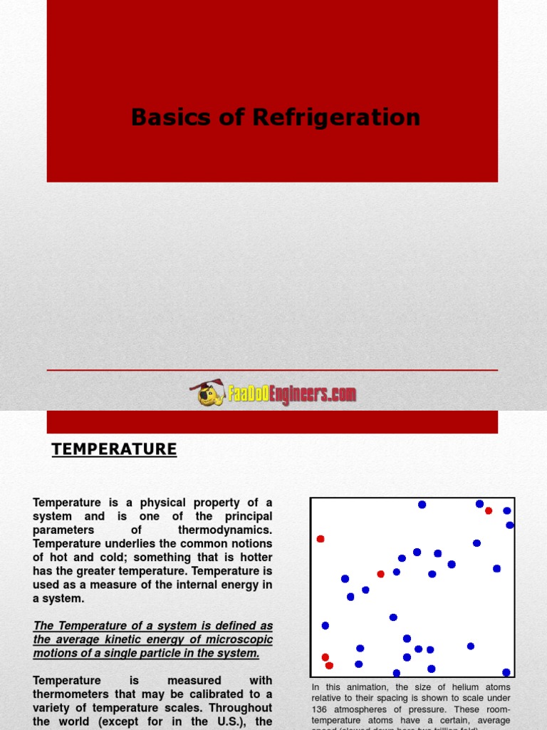 Basics of Refrigeration | PDF