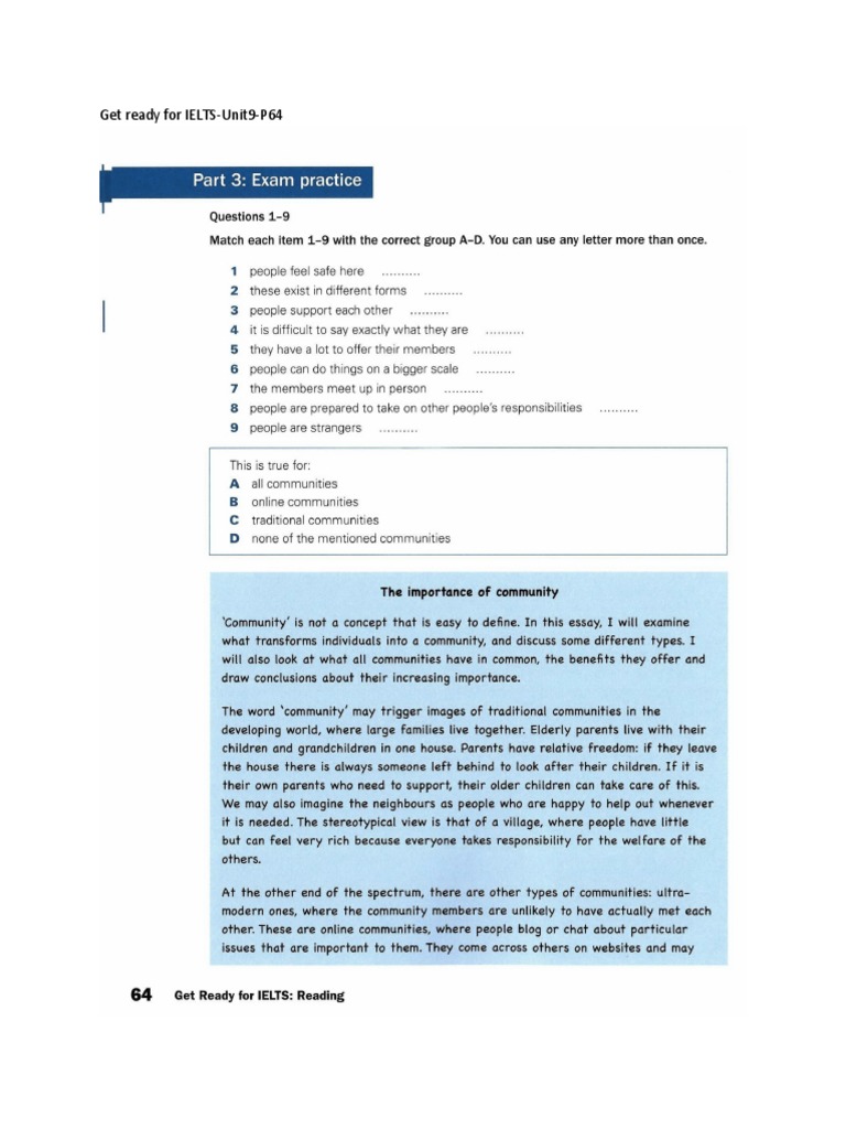 Get Ready For IELTS-Unit9-P64 | PDF