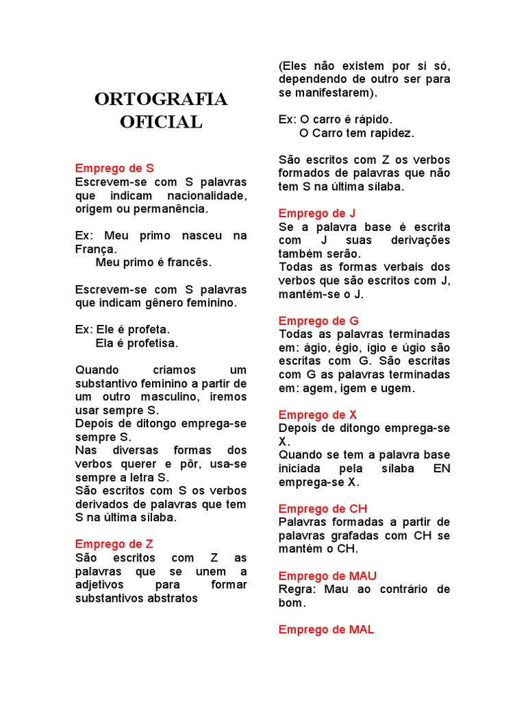 Ortografia Oficial E O Novo Ortogáfico Pdf