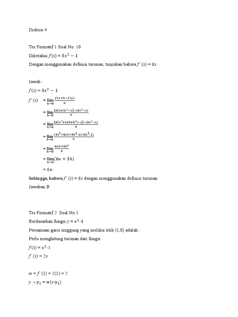 Diskusi 4 Kalkulus | PDF