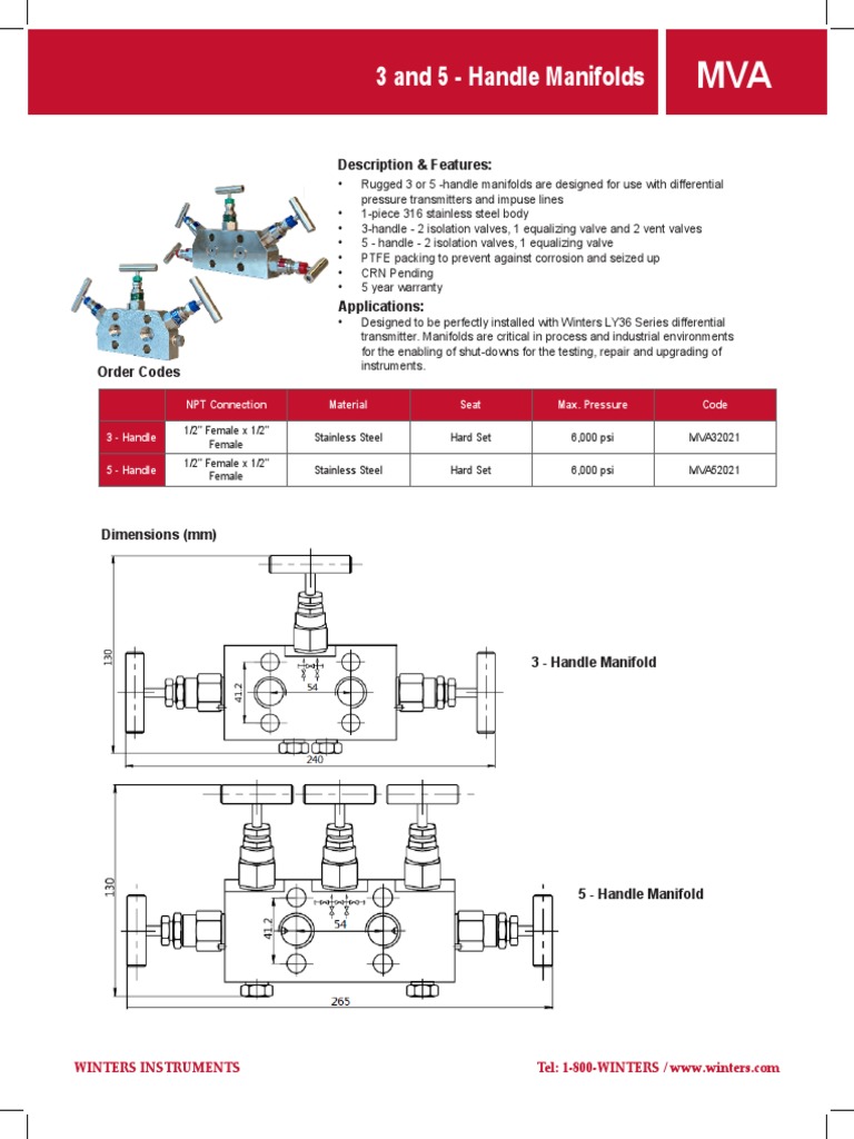 3 5 Handle Manifold | PDF