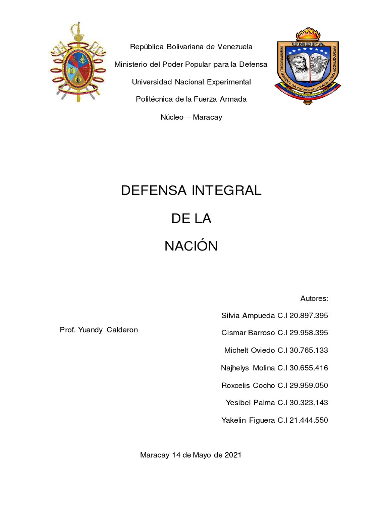 Defensa Integral de la Nación en Venezuela | PDF