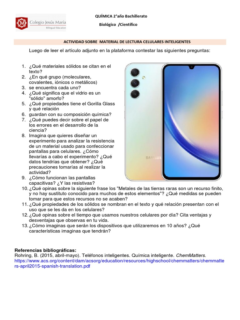 Actividad Celulares Inteligentes. | PDF