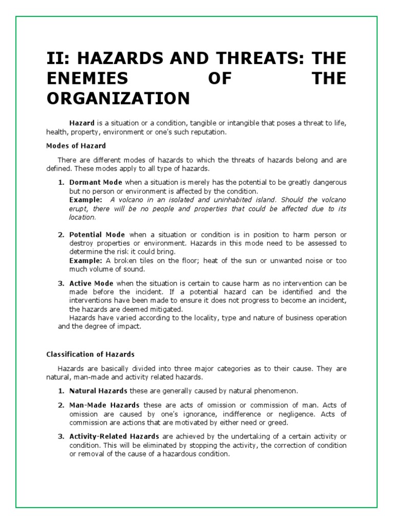 LEA 223 Lesson 1 Sub Topic 2 | PDF | Hazards | Risk