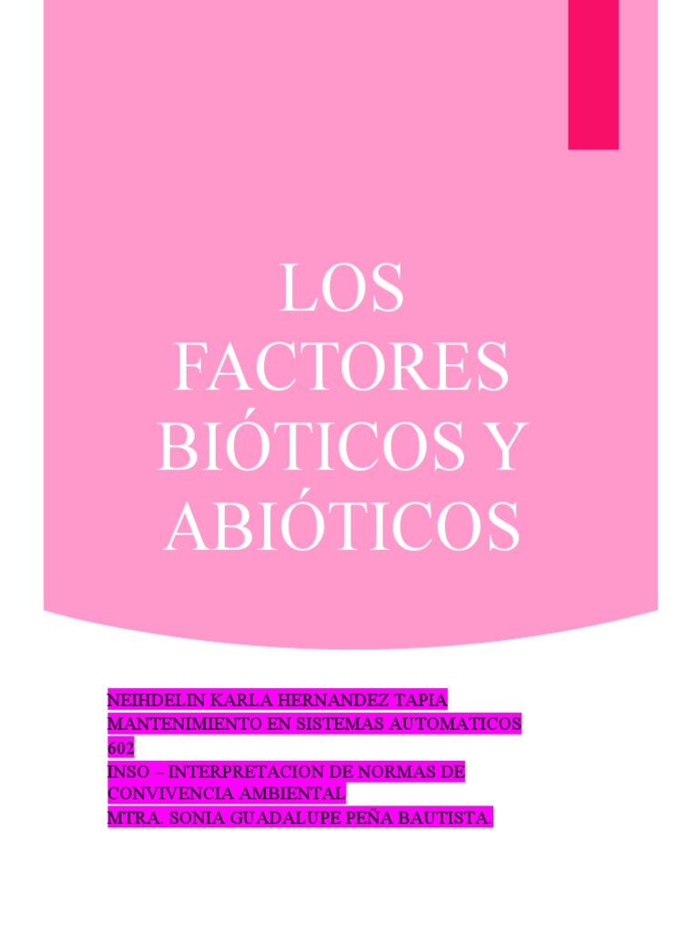Los Factores Bioticos y Abioticos | PDF | Ecosistema | Suelo
