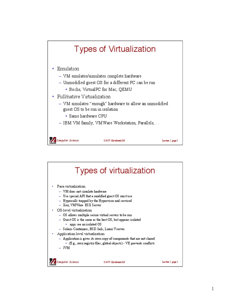 Virtualization Pdf Virtual Machine Operating System