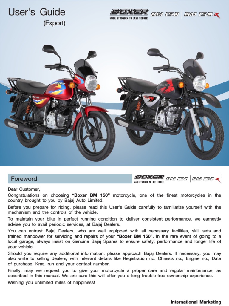 Boxer BM 150 | PDF | Motor Oil | Manual Transmission