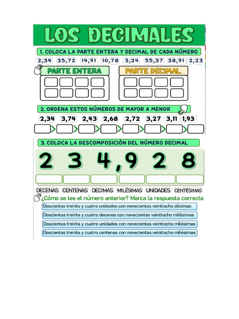 Decimales | PDF