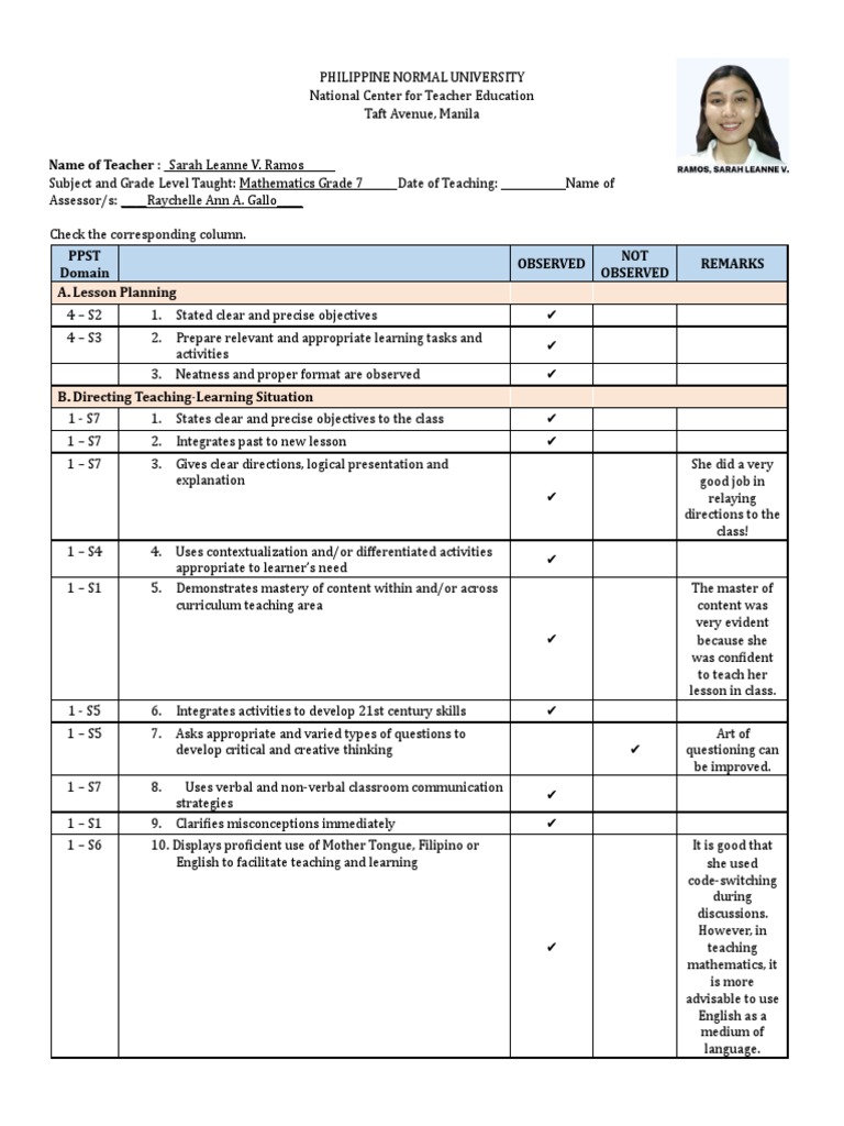 Rubric Form | PDF