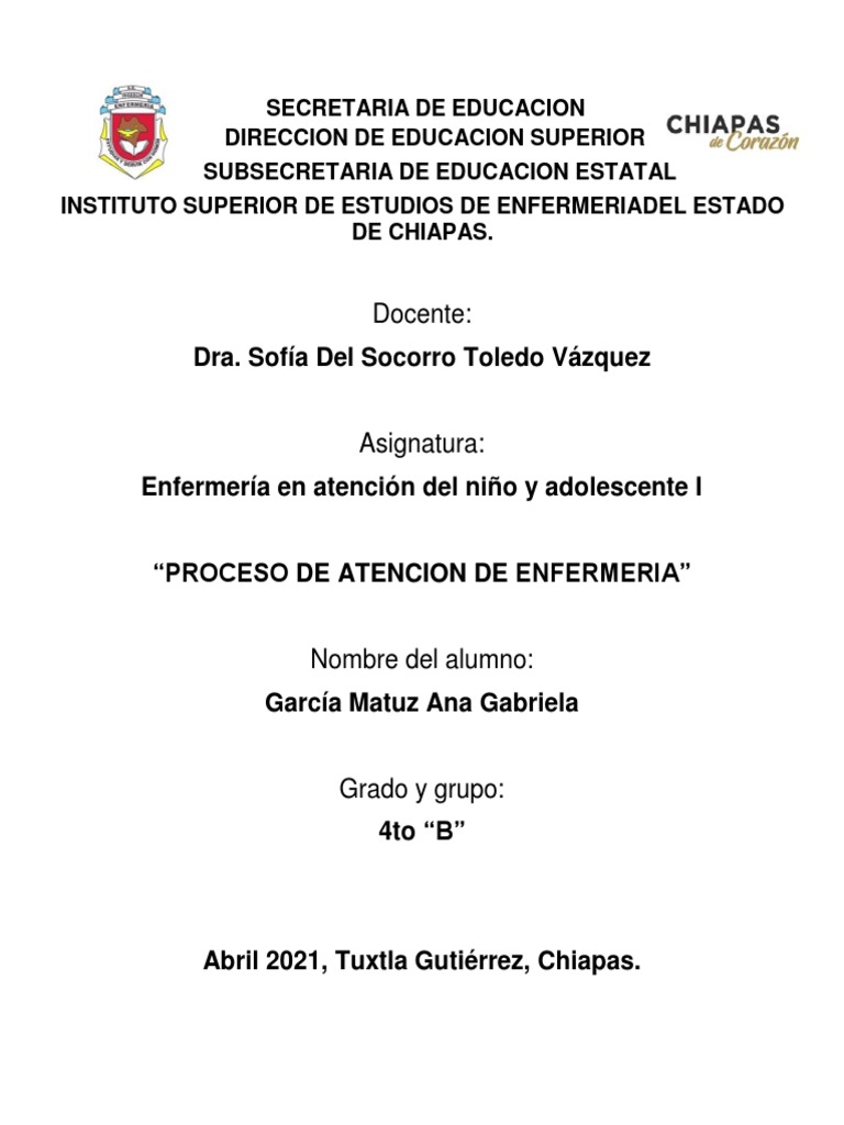 Pae Pediatria | PDF | Enfermería | Nutrición