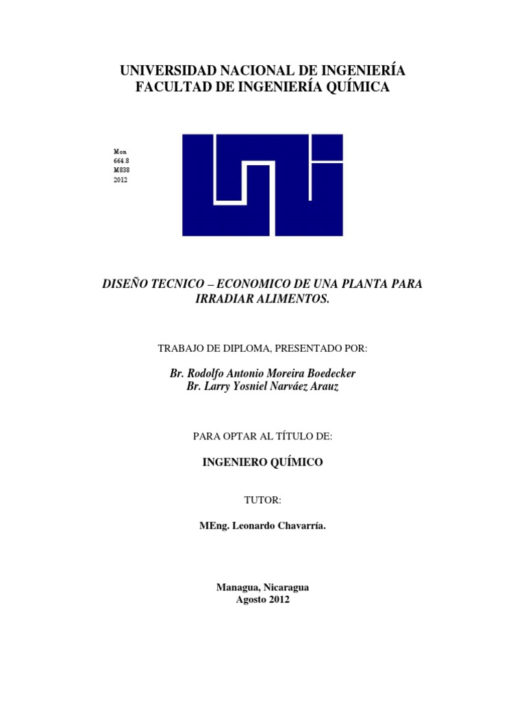 Planta para Irradiar Alimentos | PDF | Alimentos | Desintegración ... Planta para Irradiar Alimentos | PDF | Alimentos | Desintegración ...