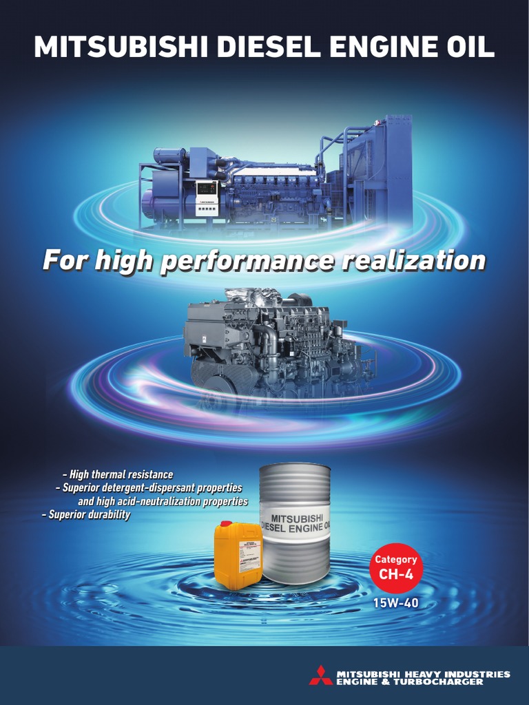 Brochure - MITSUBISHI DEASEL ENGINE OIL | PDF | Motor Oil | Diesel Fuel