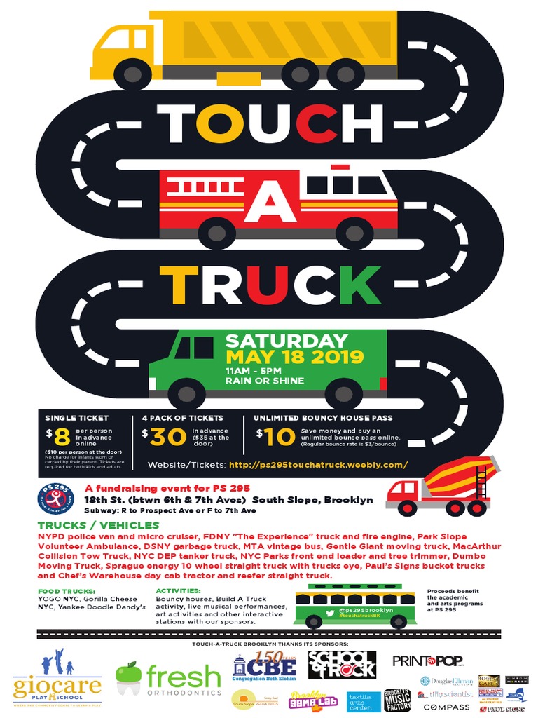 Touch A Truck Flyer | Download Free PDF | Truck | Vehicle Technology