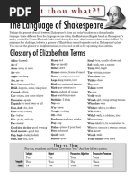 Common Shakespearean Terms | PDF