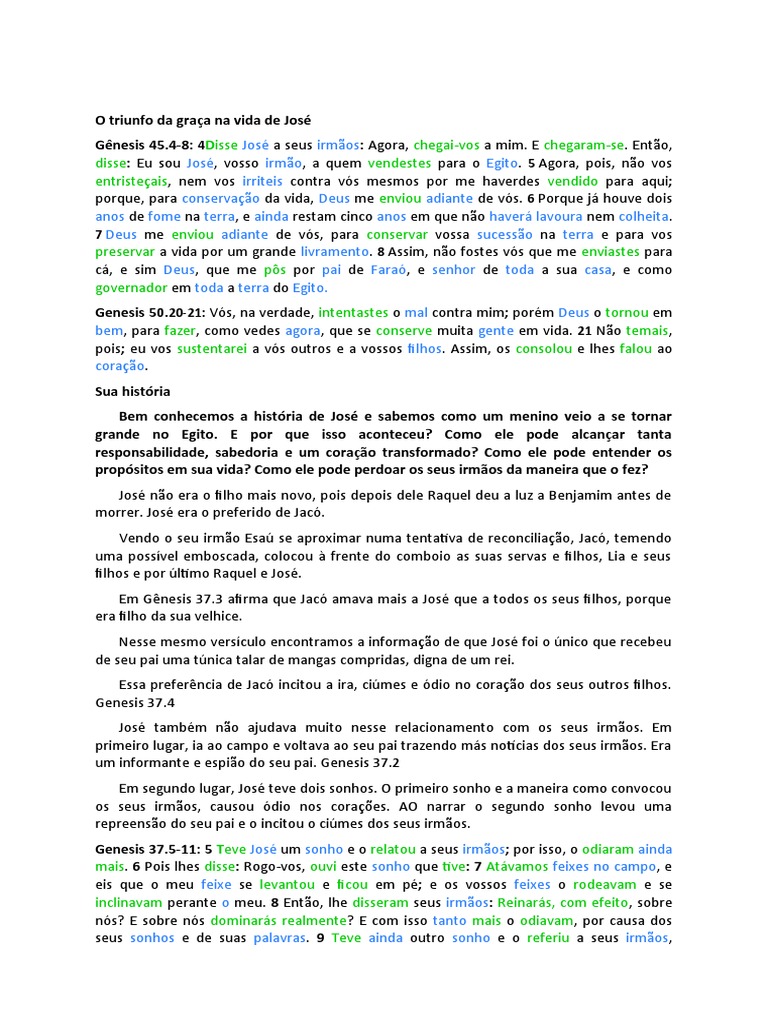 01.O Triunfo Da Graça Na Vida Prática | PDF | Gênesis (livro) | Graça ...