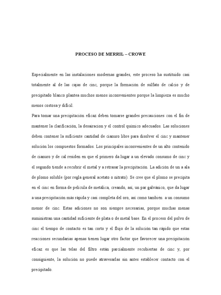 Merrill Crowe | PDF | Oro | Zinc