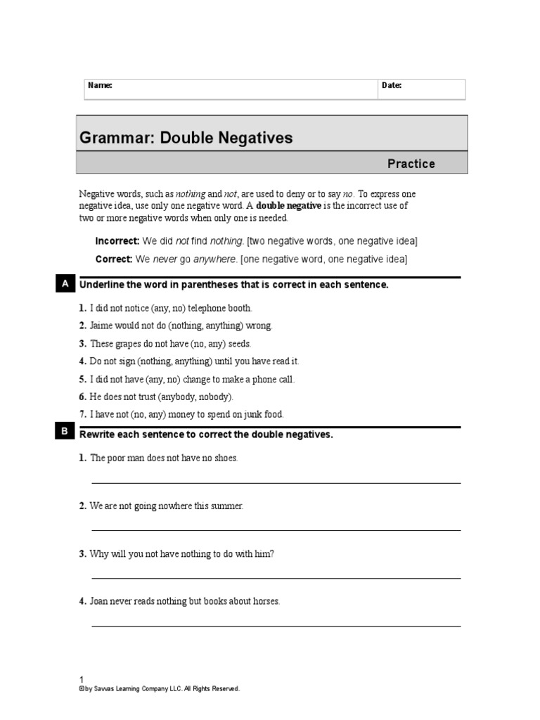 Kemijah Harris - Double Negatives | PDF