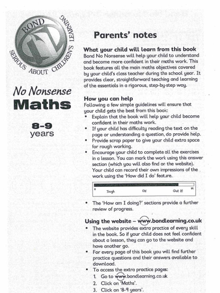 9571 - No Nonsense Maths 8-9 Years | PDF