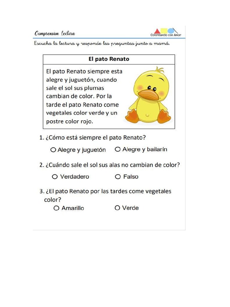 Lectura El Pato Renato | PDF