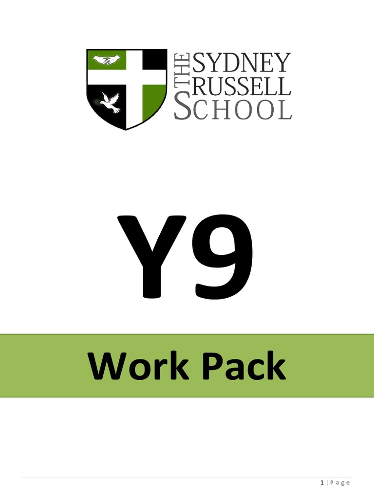 Year 9 Work Pack | PDF