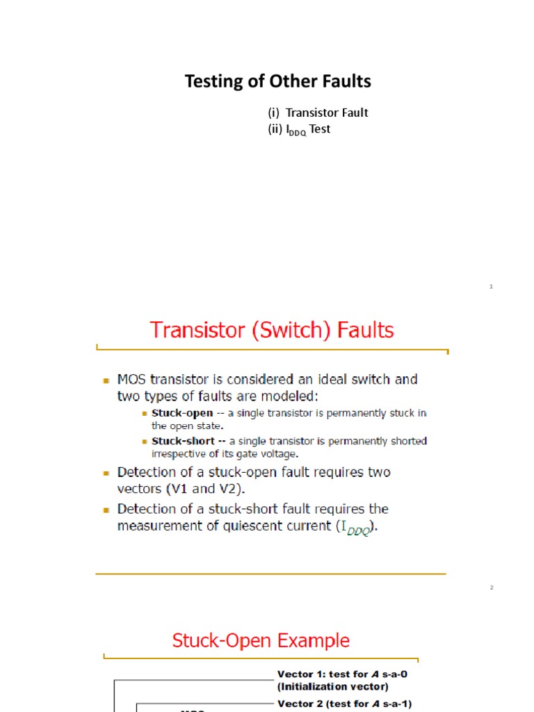 Lecture 21 IDDQ Current Testing | PDF