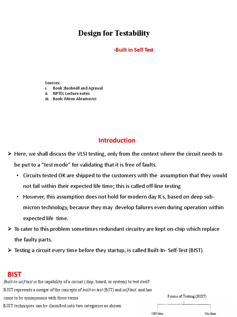 Lecture-16-17 Design For Testability-Built-in-self-test | PDF ... Lecture-16-17 Design For Testability-Built-in-self-test | PDF ...