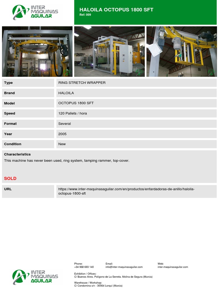 New Haloila Octopus 1800 SFT Wrapper | PDF