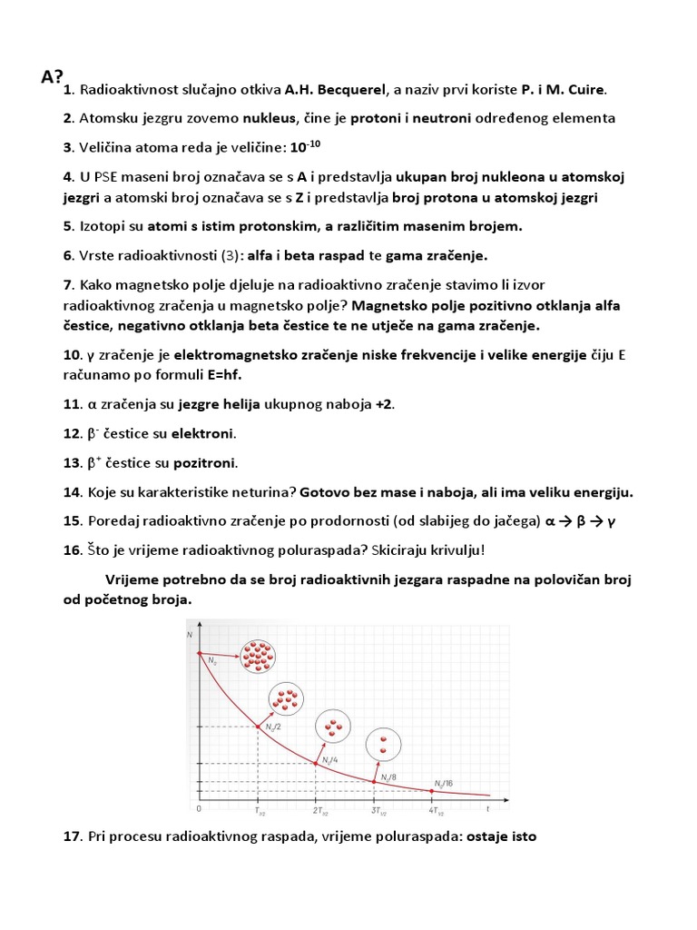 Ispit Pitanja FIZ | PDF