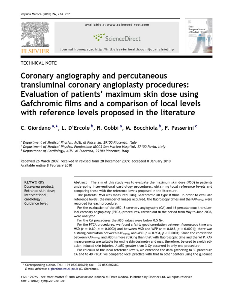 Coronary Angiography and Percutaneous Transluminal Coronary Angiop ...