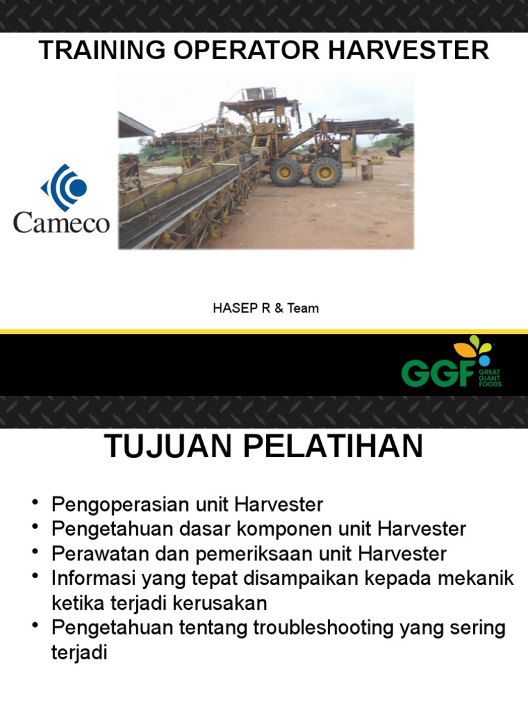 Pelatihan Operator Harvester Nanas | PDF