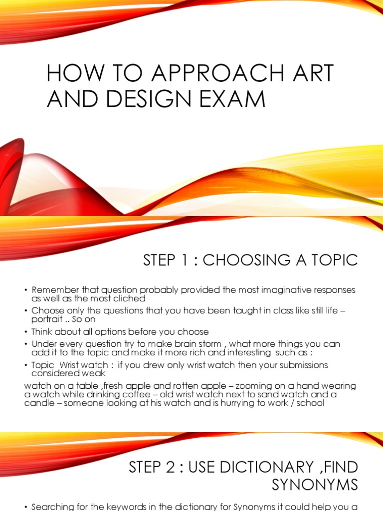 How To Approach Art and Design Exam | PDF | Drawing | Composition ...