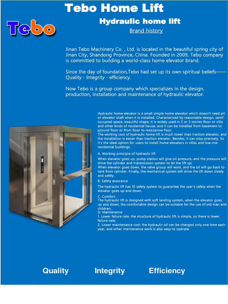 Tebo Home Lift Catalog2021 (2021) | PDF