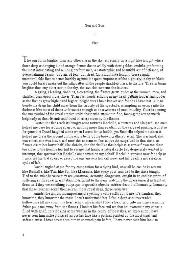 Sun and Scar Draft Update 3 | PDF