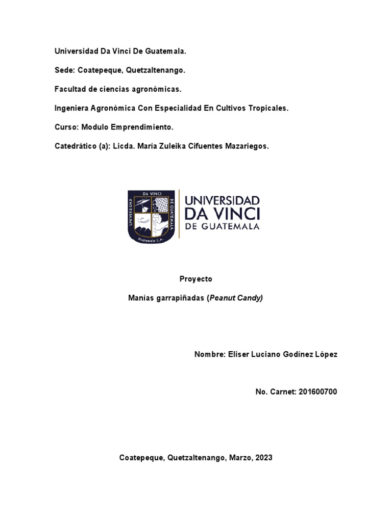 Proyecto Luciano | PDF | Alimentos | Caramelo