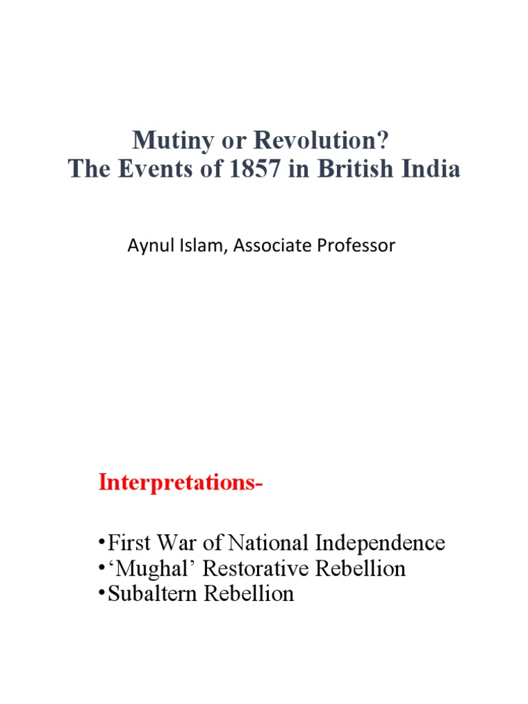 The Revolt 1857 | PDF | Indian Rebellion Of 1857