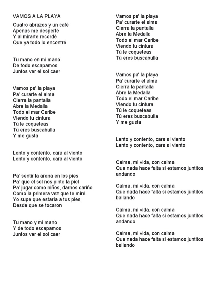 Vamos A La Playa | PDF