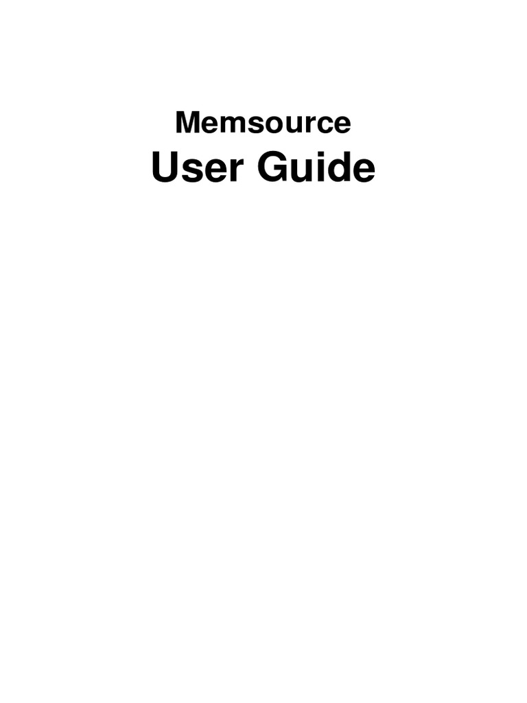 Memsource User Guide | Download Free PDF | Computer Science | Computing