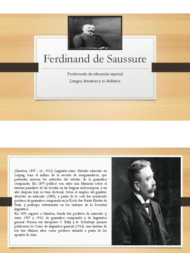 Ferdinand de Saussure | PDF | Lingüística | Habla