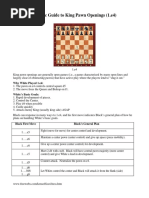 Chess Openings Cheat Sheet | PDF