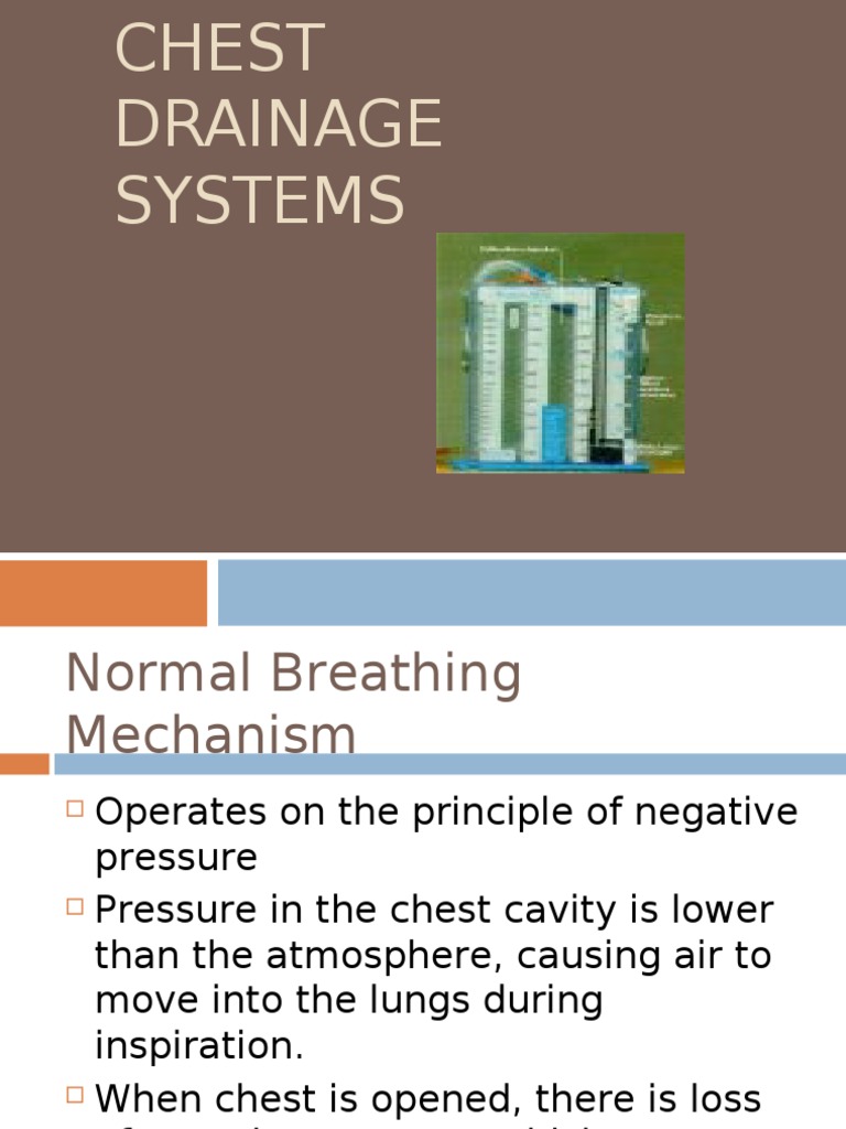 Chest Drainage | PDF | Thorax | Diseases And Disorders