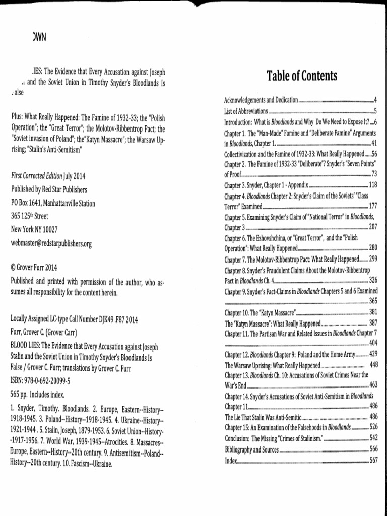 Grover Furr Blood Lies The Evidence That Every B-ok-Org | PDF