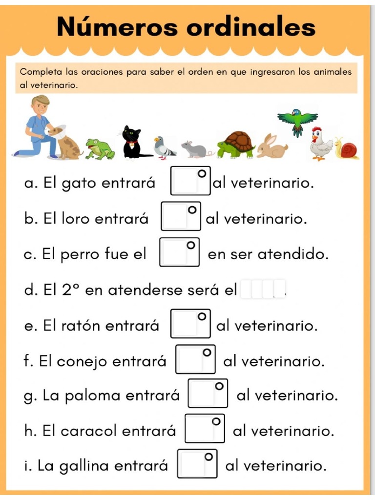 Números Ordinales | PDF