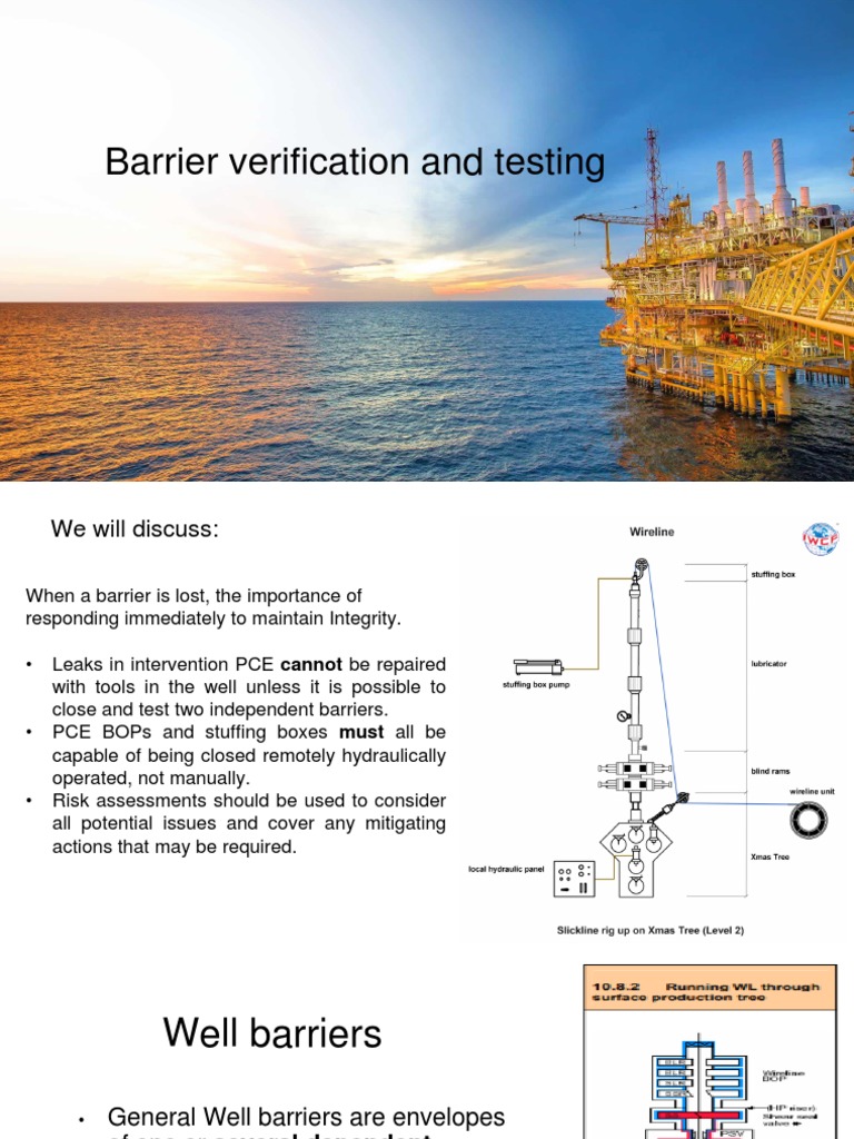 1-3. Barrier Verification 2022 PDF | PDF | Pressure | Leak