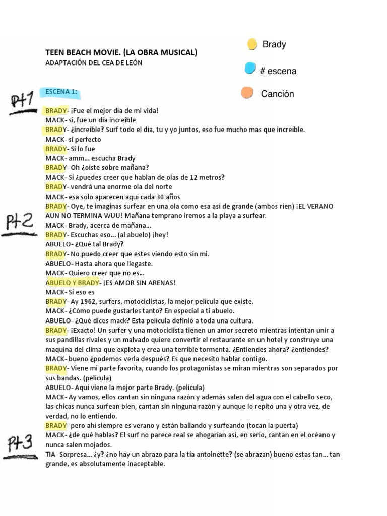 TEEN BEACH MOVIE Parte 1 | PDF