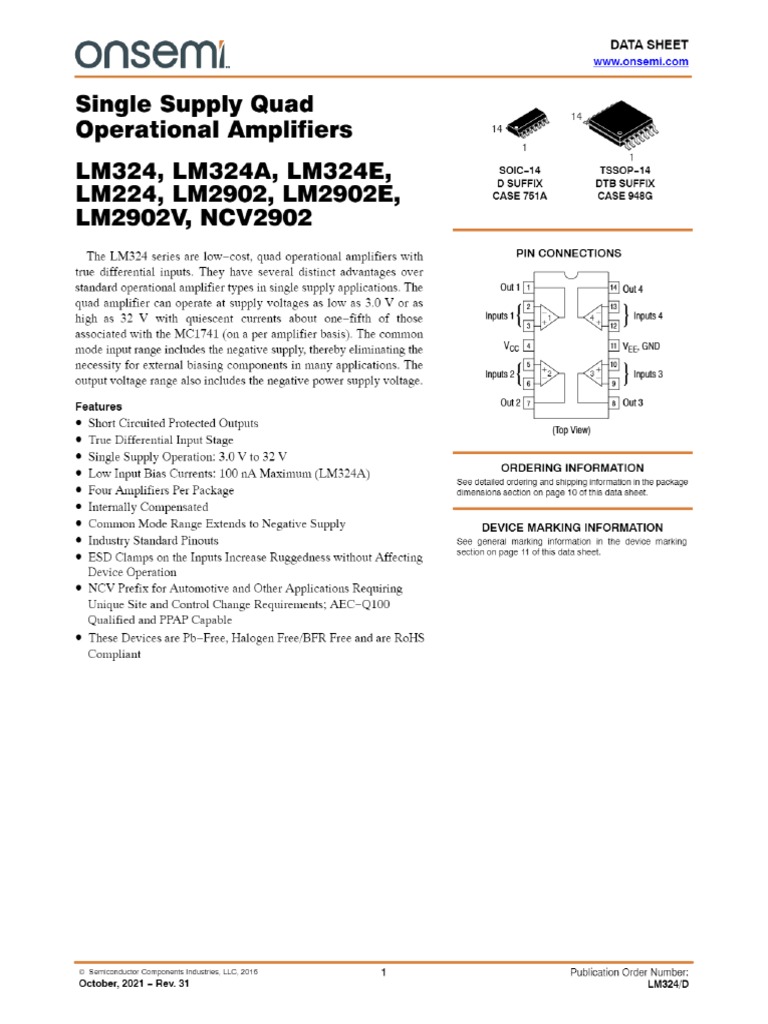 LM324 PDF, LM324 Description, LM324 Datasheet, LM324 View ...