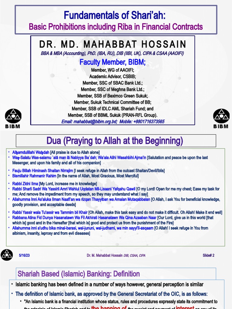 IBF - Basic Prohibitions Including Riba-V3 | PDF | Interest | Usury