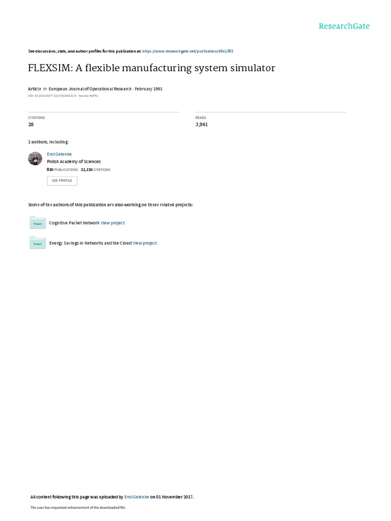 FLEXSIM A Flexible Manufacturing System Simulator | PDF | Databases | Simulation